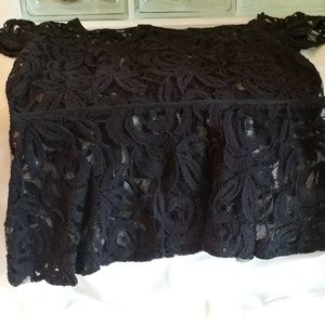 INC International Concepts | Tops | Inc Black Lace Crop Top Xs | Poshmark